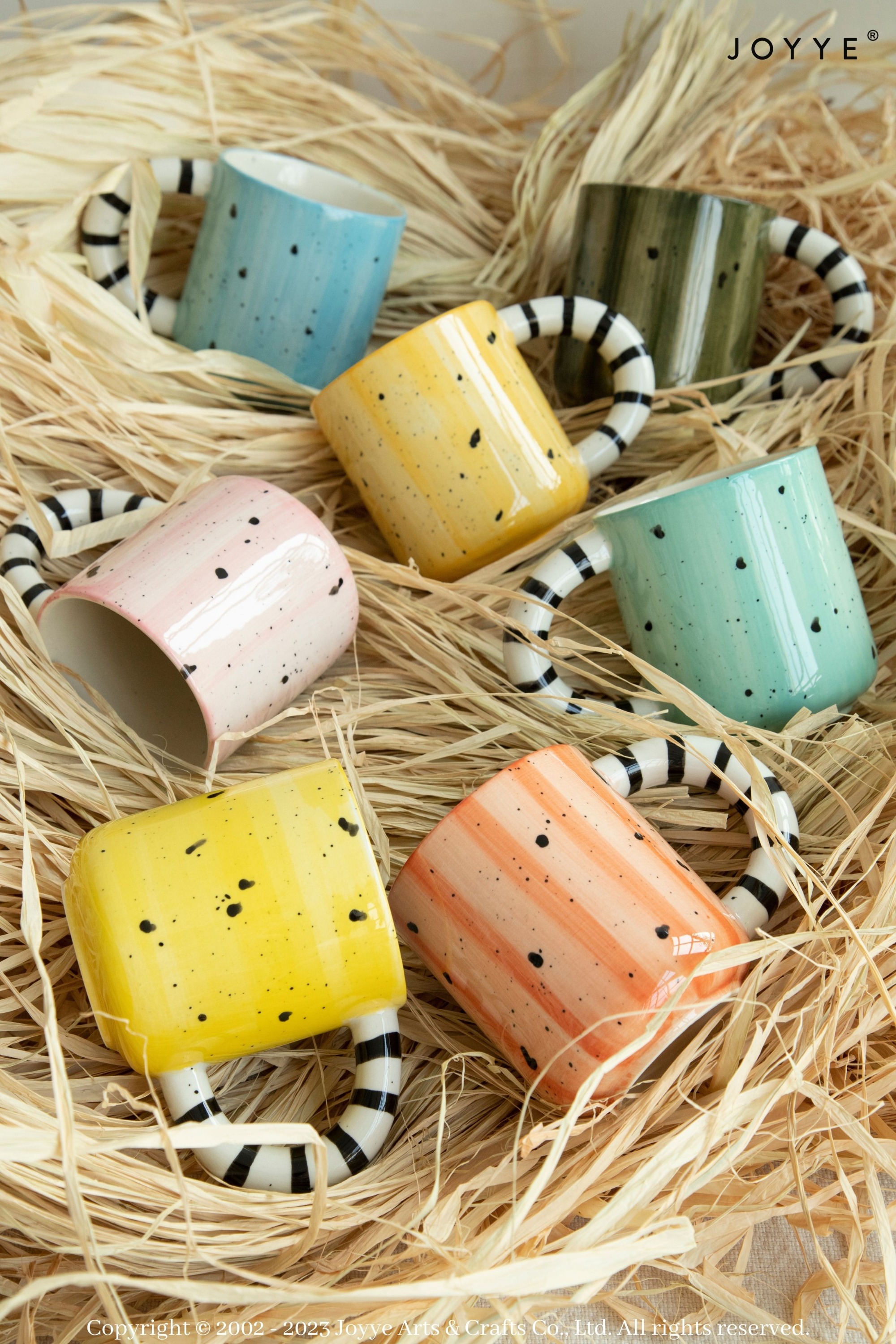The Zebra Stripes Colorful Ceramic Mug Collection by Joyye